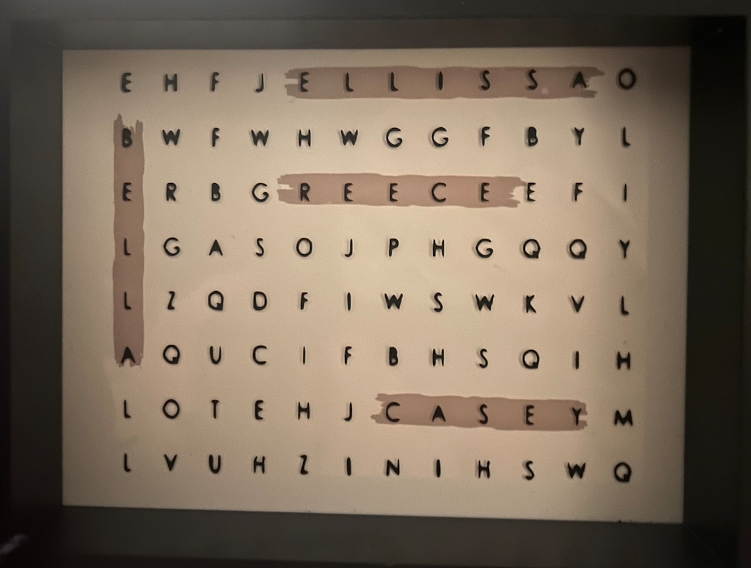 Word Search Personalised - Etsy