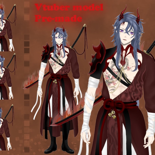 Live2d Model Male - Etsy