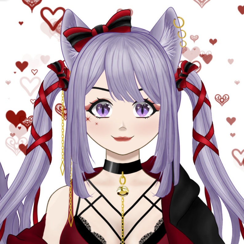 Modelo Vtuber Live2d Wolf Girl Cuerpo completo listo para usar - Etsy ...