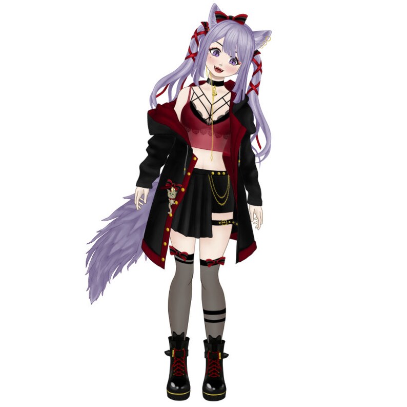 Vtuber Model Live2d Wolf Girl Full Body Ready to Use - Etsy Australia