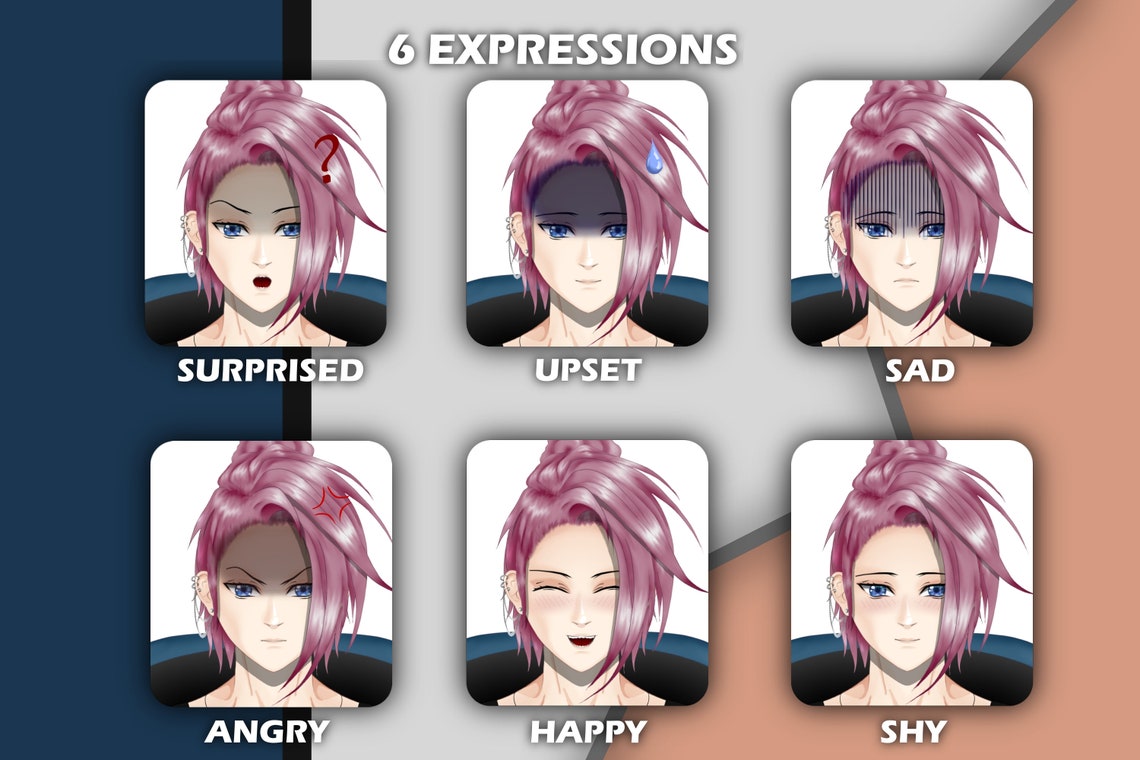 Vtuber Model-live 2d Male Model Full Body Ready to Use - Etsy