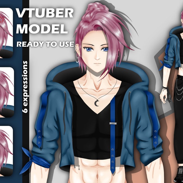 Live 2d Male Vtuber - Etsy