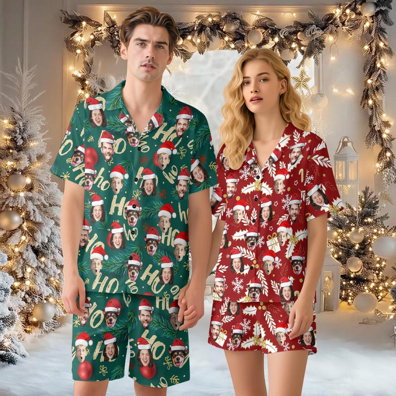 Custom Face Pjs Satin - Etsy UK