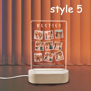 Custom Best Friend Photo Gift, LED Night Light Sign, Personalized ...