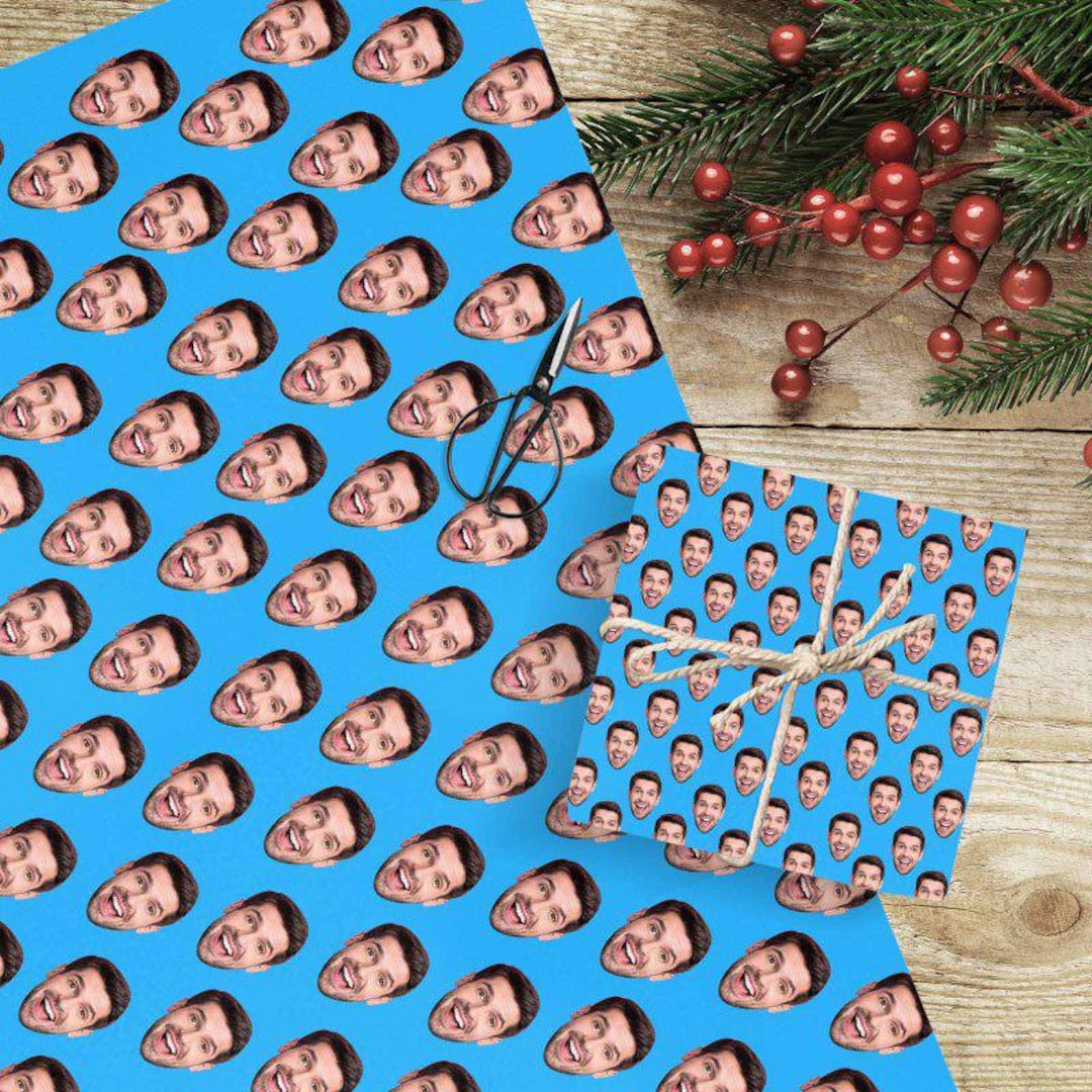 Personalised Face Wrapping Paper,custom Face Gift Wrap,funny Head Print ...