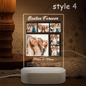 Custom Best Friend Photo Gift, LED Night Light Sign, Personalized ...