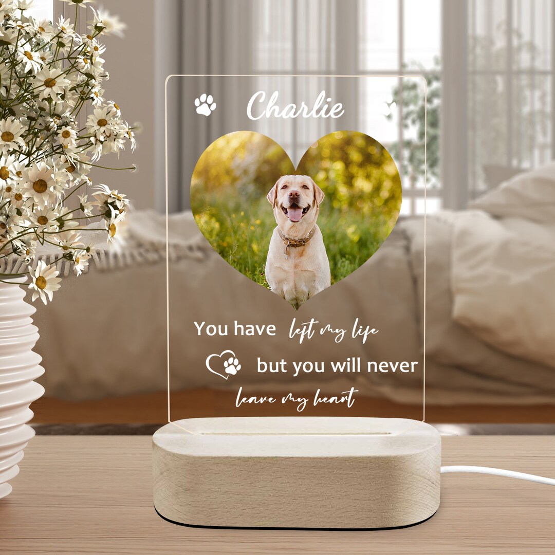 Custom Memorial Acrylic Plaque for Dog Lover, Memorial Pet Plaque ...