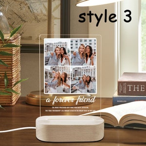 Custom Best Friend Photo Gift, LED Night Light Sign, Personalized ...