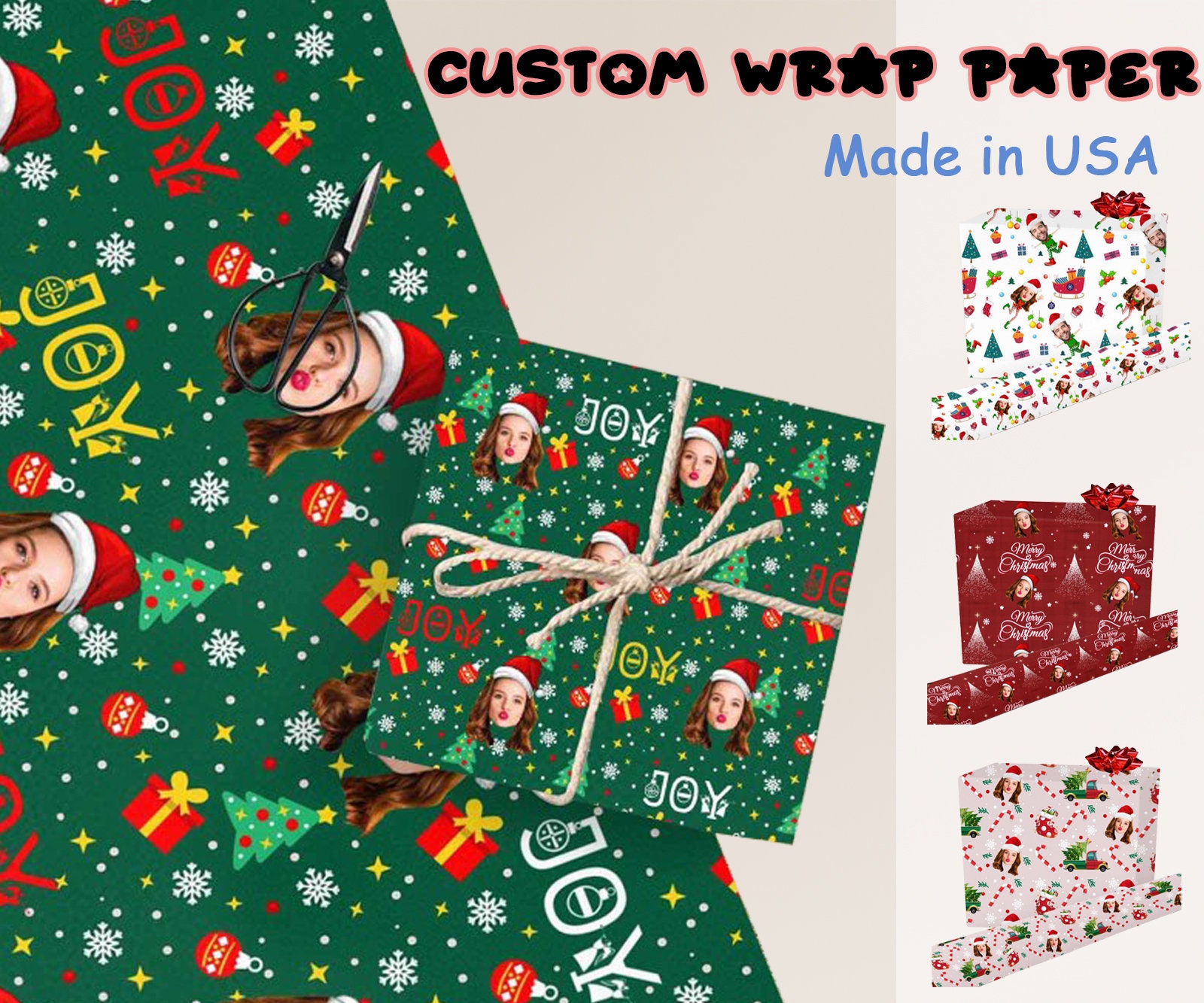 Custom Photo Wrapping Paper Personalized Face Wrapping Paper - Etsy