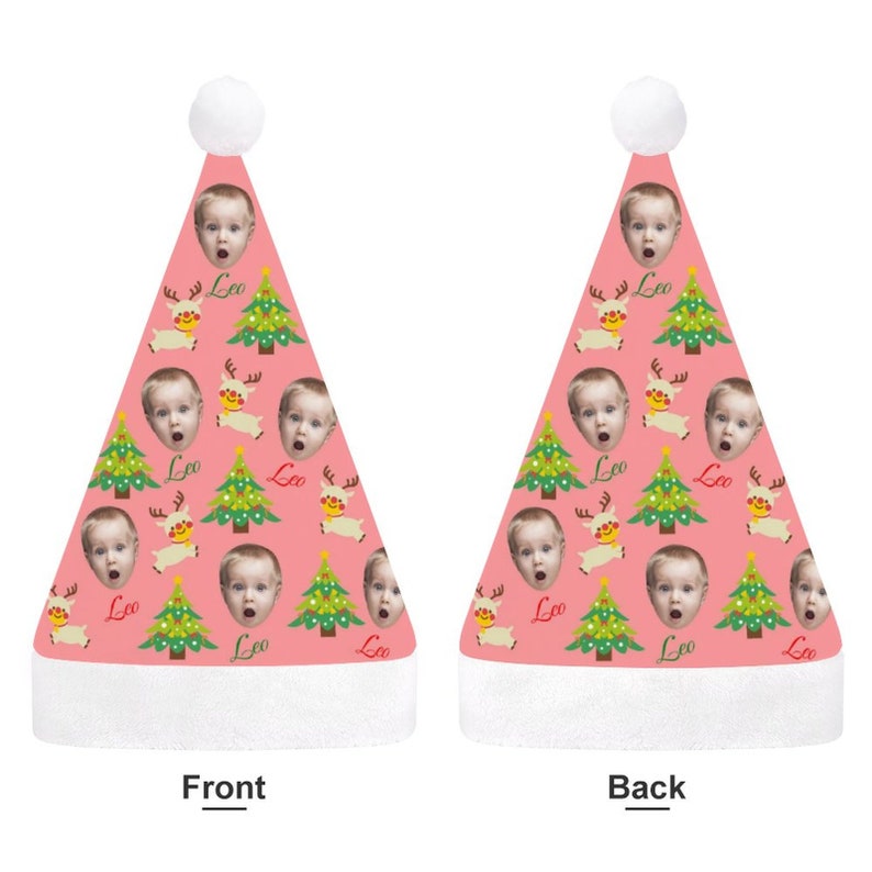 Custom Santa Hats, Hats for Christmas, Personalized Couple Hats, Custom ...