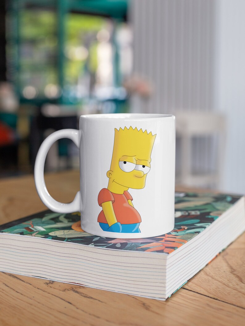 The Simpsons | Cool Bart Simpson | 11oz White Glossy Mug | Perfect Gift ...