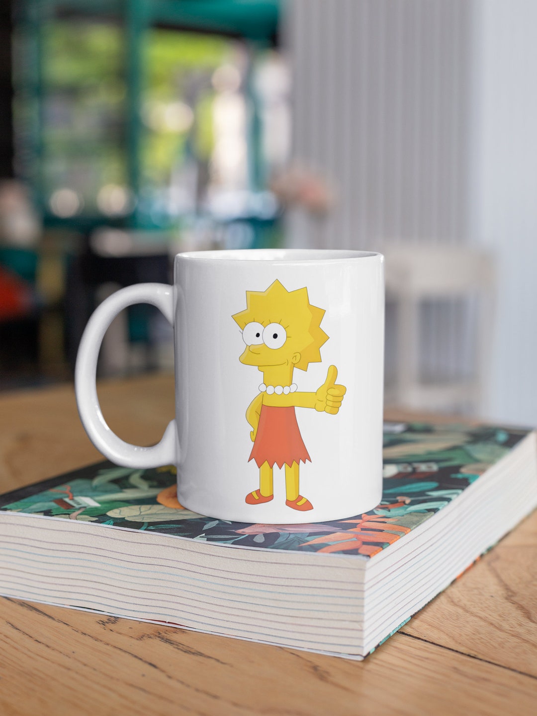 The Simpsons | Lisa Simpson Thumbs up | 11oz White Glossy Mug | Perfect ...