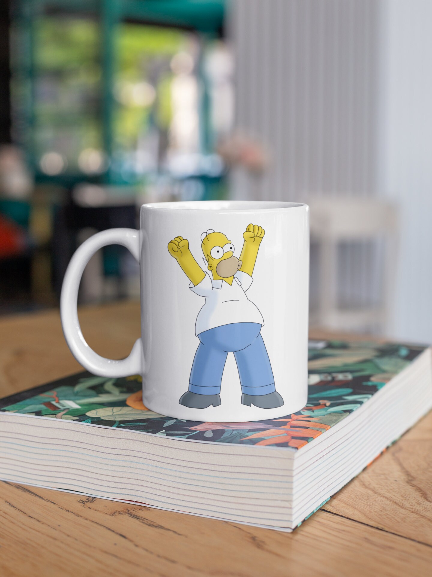 The Simpsons | Homer Simpson Woo-hoo! D'oh! | Funny 11oz White Glossy ...