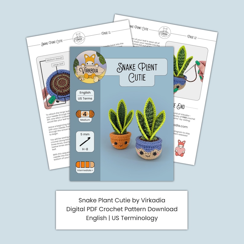 Snake Plant Cutie | Crochet Pattern Bundle | Digital PDF Download ...
