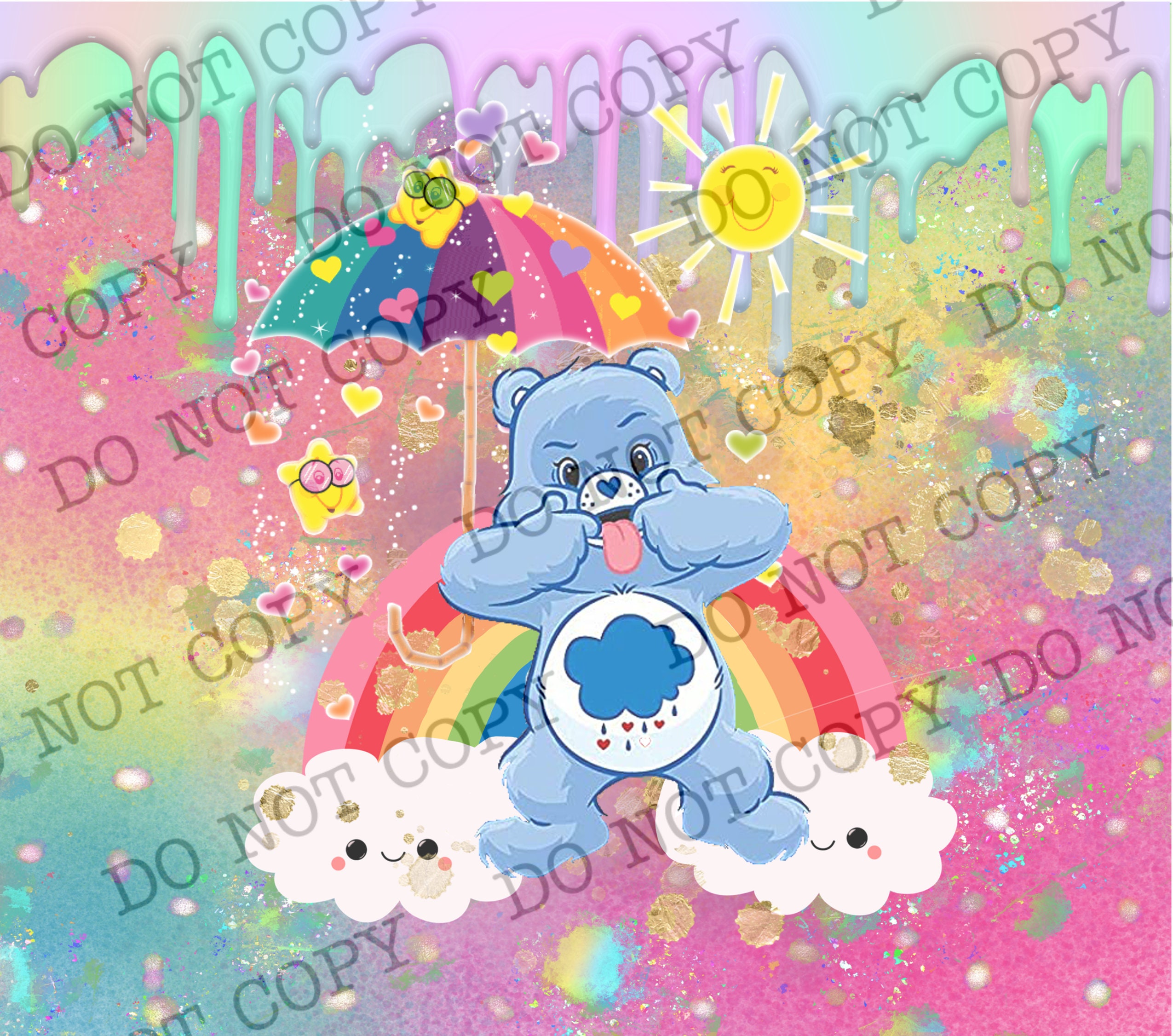 Grumpy Bear Watercolor PNG - Etsy