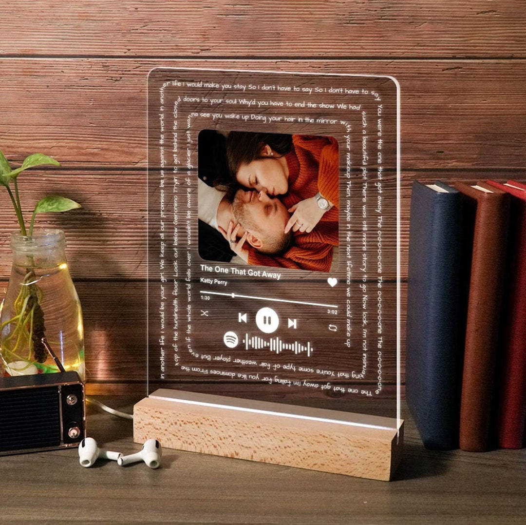 Personalized Photo Music Plaque Custom Spotify Glass - Etsy