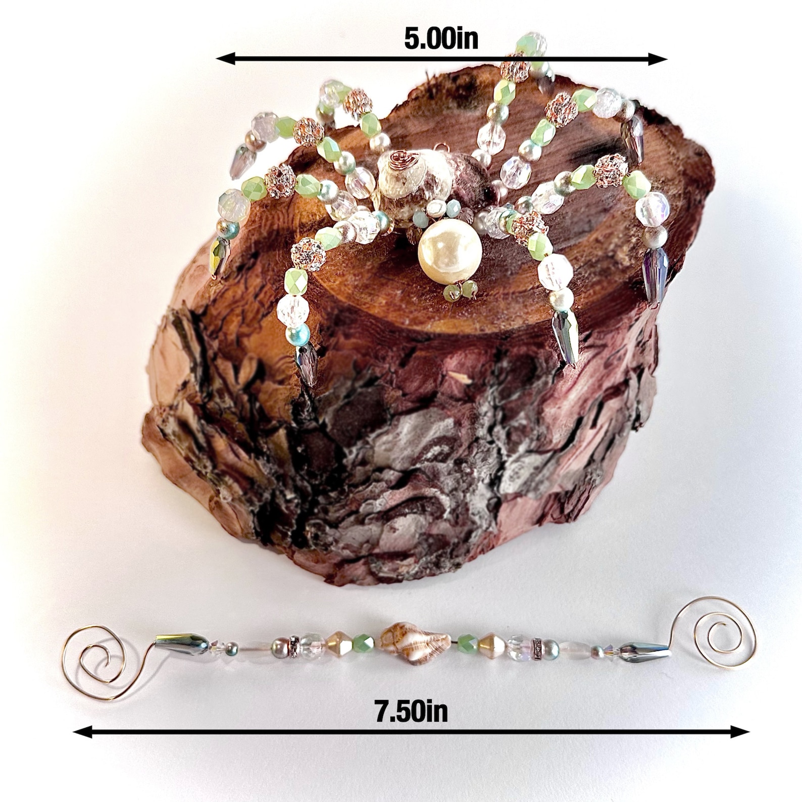 Nature Inspired Beaded Spider With Real California Seashell - Etsy