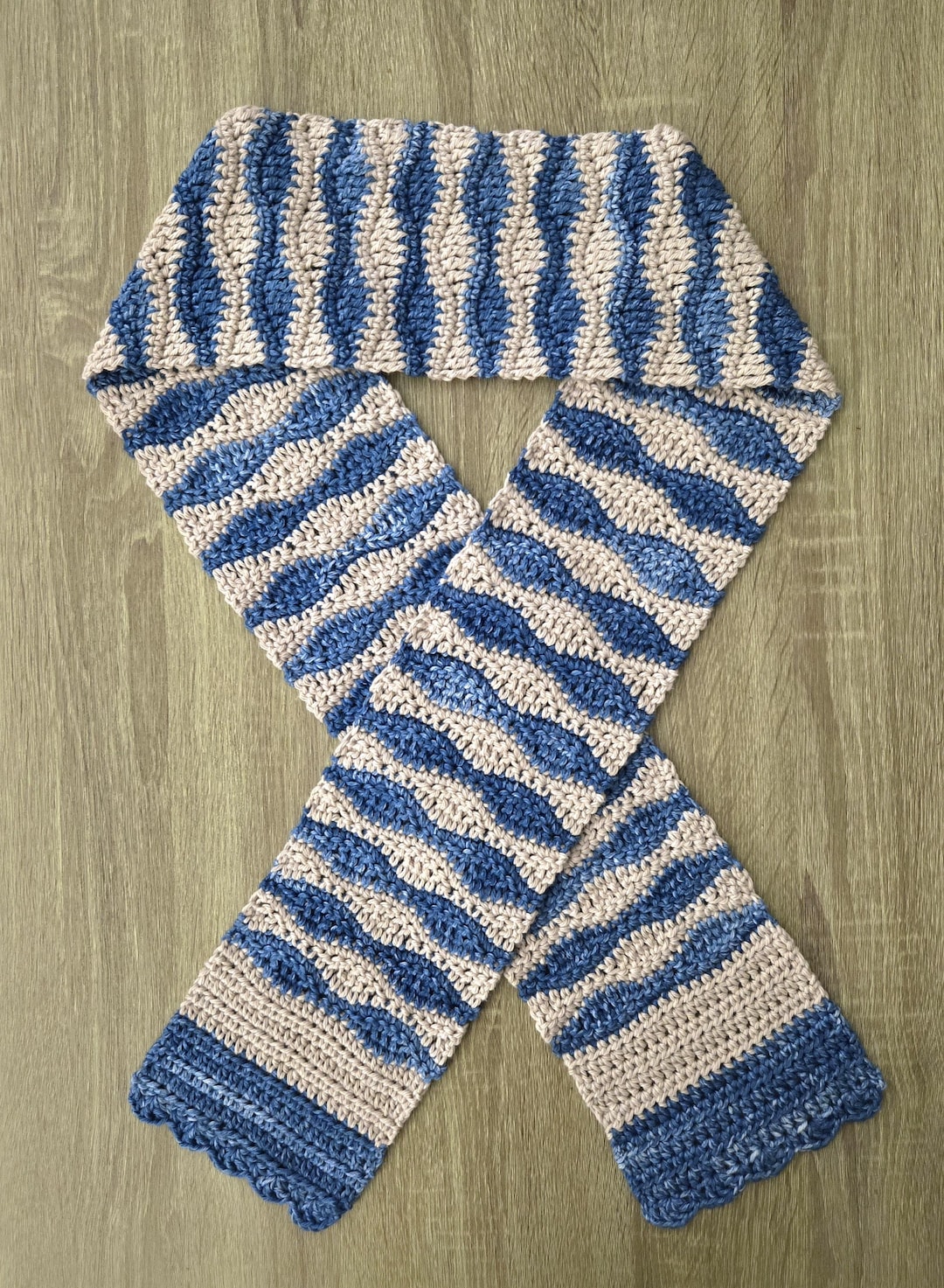 Short Wave Pattern, Scarf Pattern, Crochet Scarf Pattern, Fashion Scarf ...
