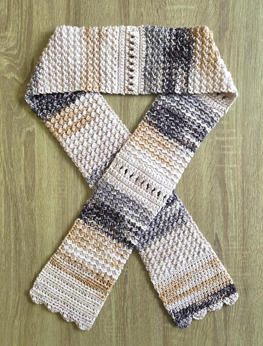 Crunchy Criss Cross Scarf Pattern, Scarf Pattern, Crochet Scarf Pattern ...