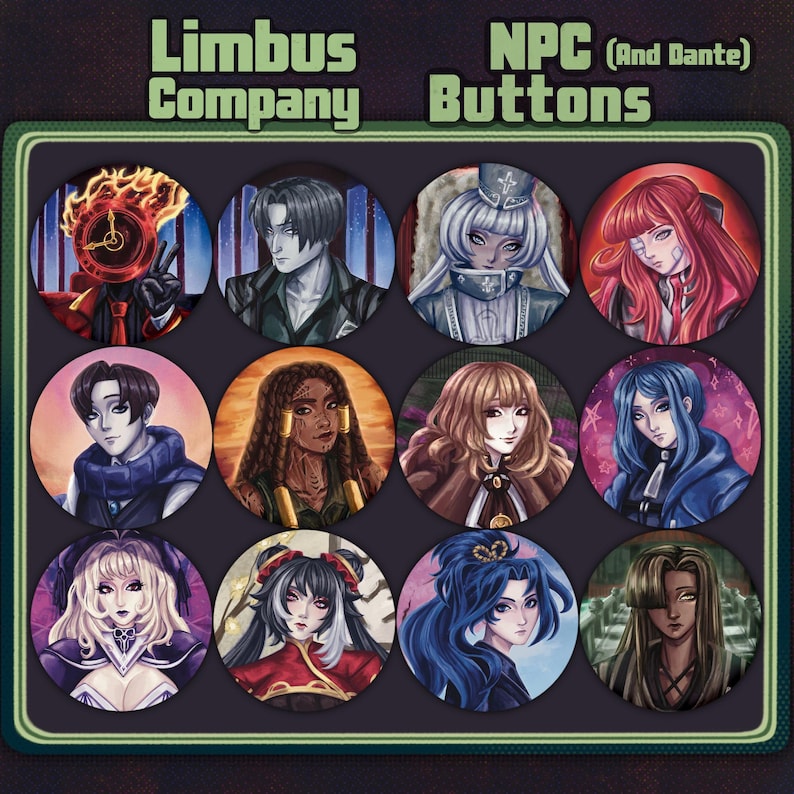 Limbus Company Dante and NPC Buttons - Etsy