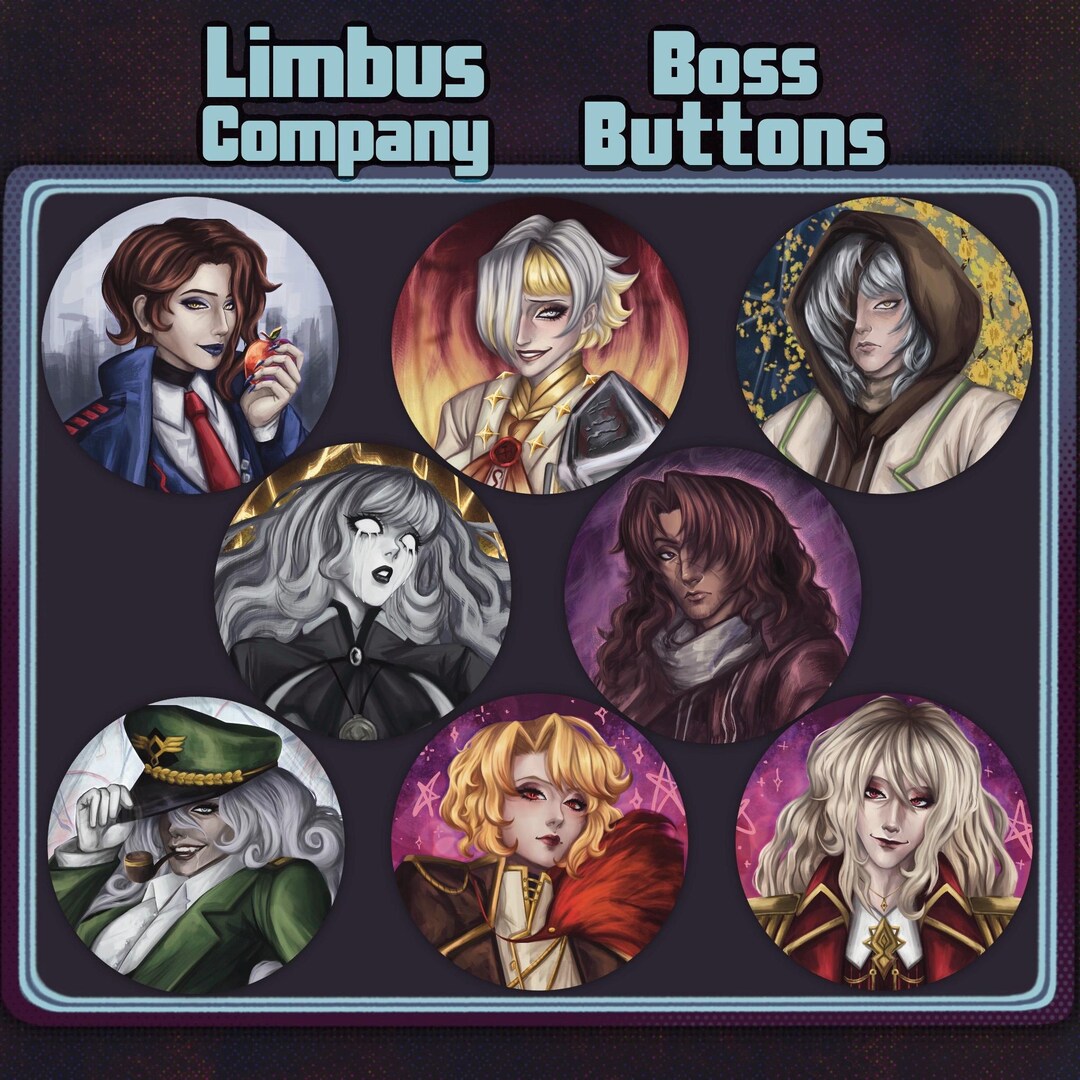 Limbus Company Boss Buttons - Etsy