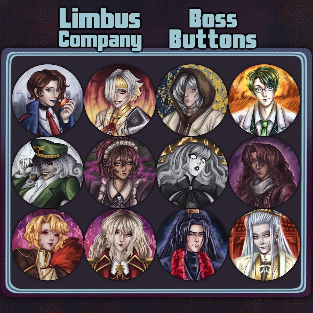 Limbus Company Boss Buttons - Etsy
