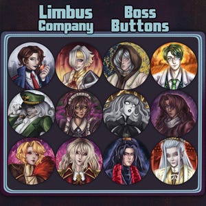 Limbus Company Boss Buttons - Etsy
