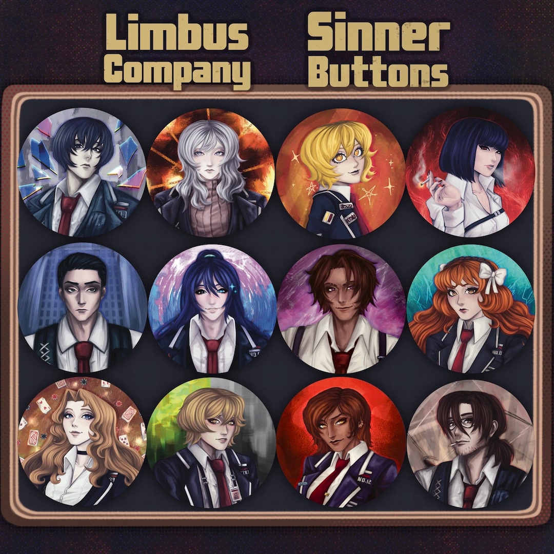 Limbus Company Sinner Buttons - Etsy