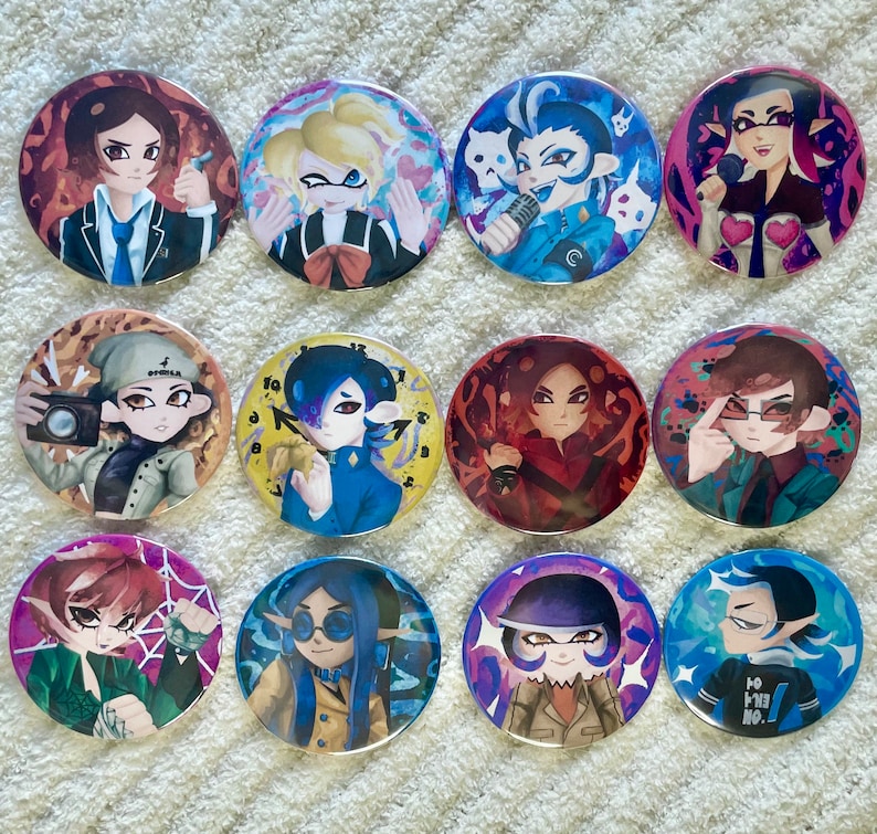 Persona 2 Splatoon Buttons - Etsy