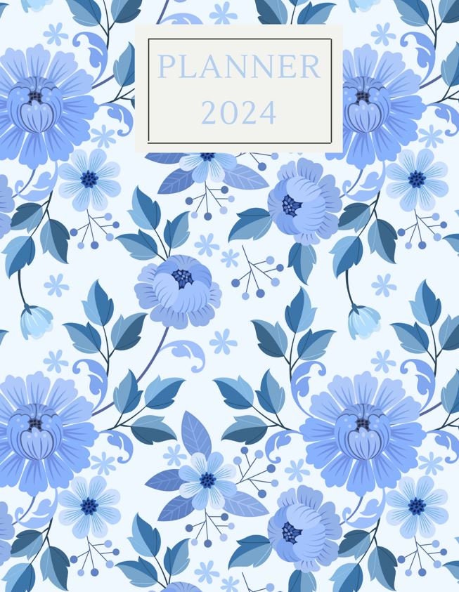 Blue and White Planner Printable - Etsy