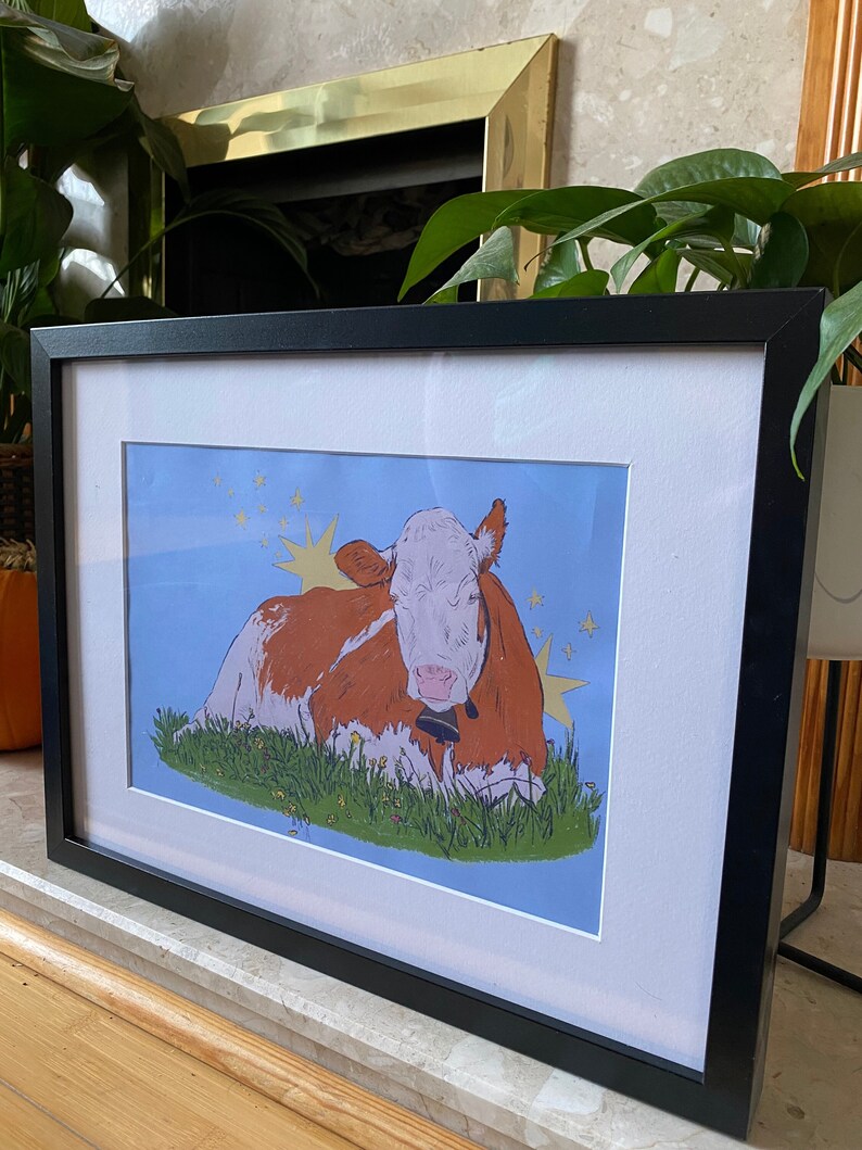 Cow Print A4 - Etsy