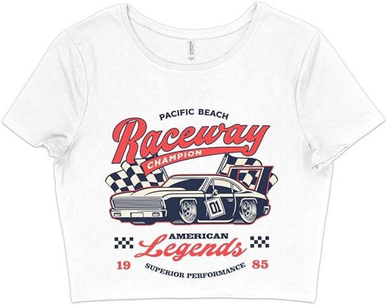 Racing Women's Cropped T-shirt - Vintage Race Car T-shirt - Old Car ...