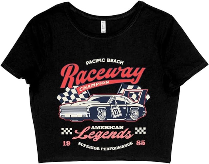 Racing Women's Cropped T-shirt - Vintage Race Car T-shirt - Old Car ...