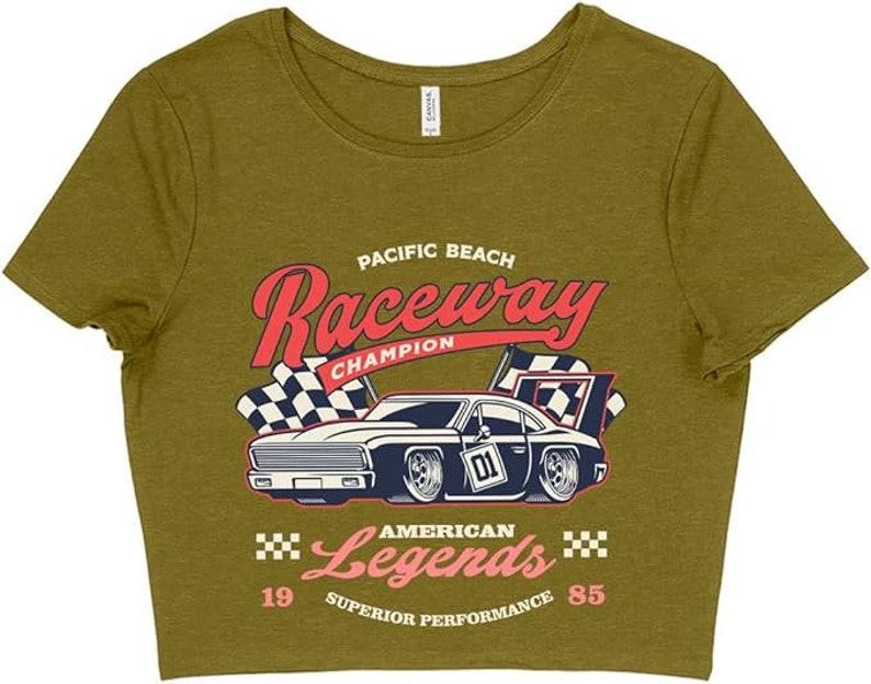 Racing Women's Cropped T-shirt - Vintage Race Car T-shirt - Old Car ...