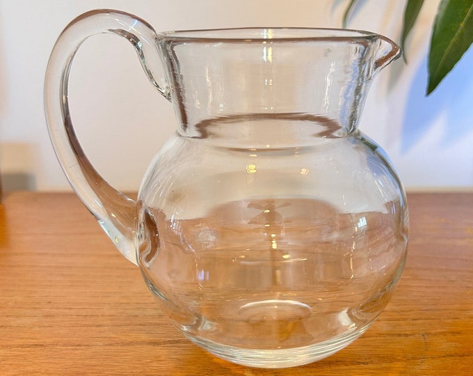 Handblown Glass Pitcher With a Beautiful Shape and Crystal Clear ...