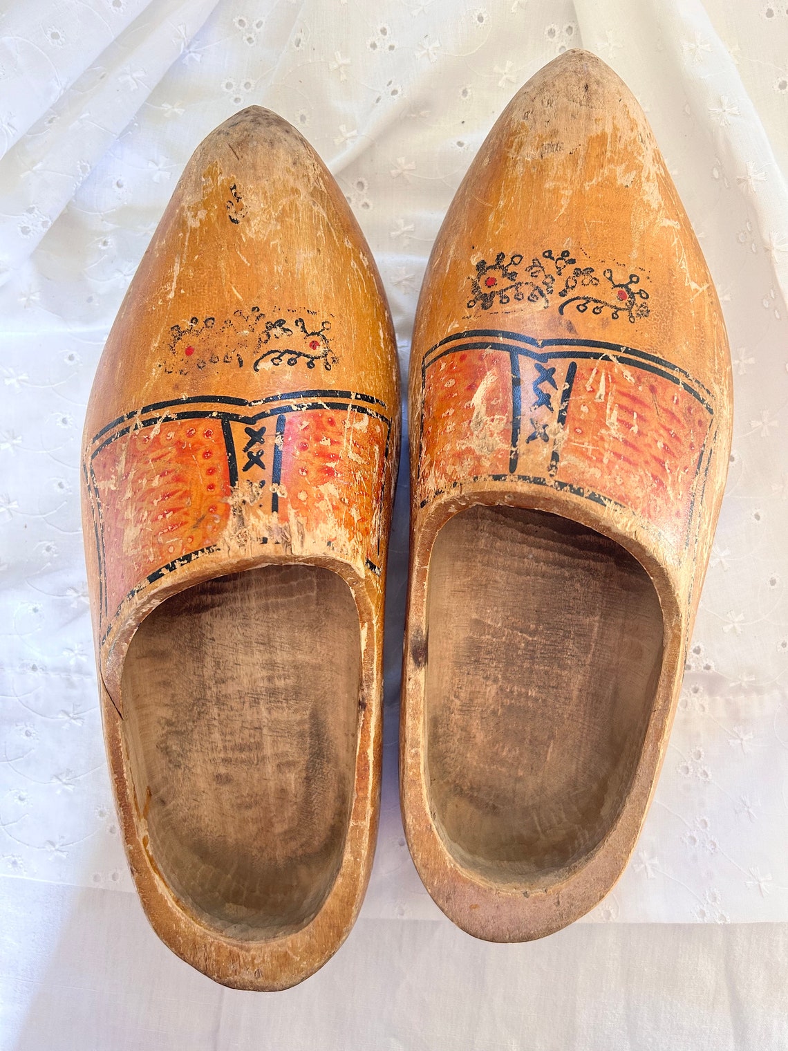 Authentic Dutch Wooden Shoes With Hand Painted Detail for Decoration or ...