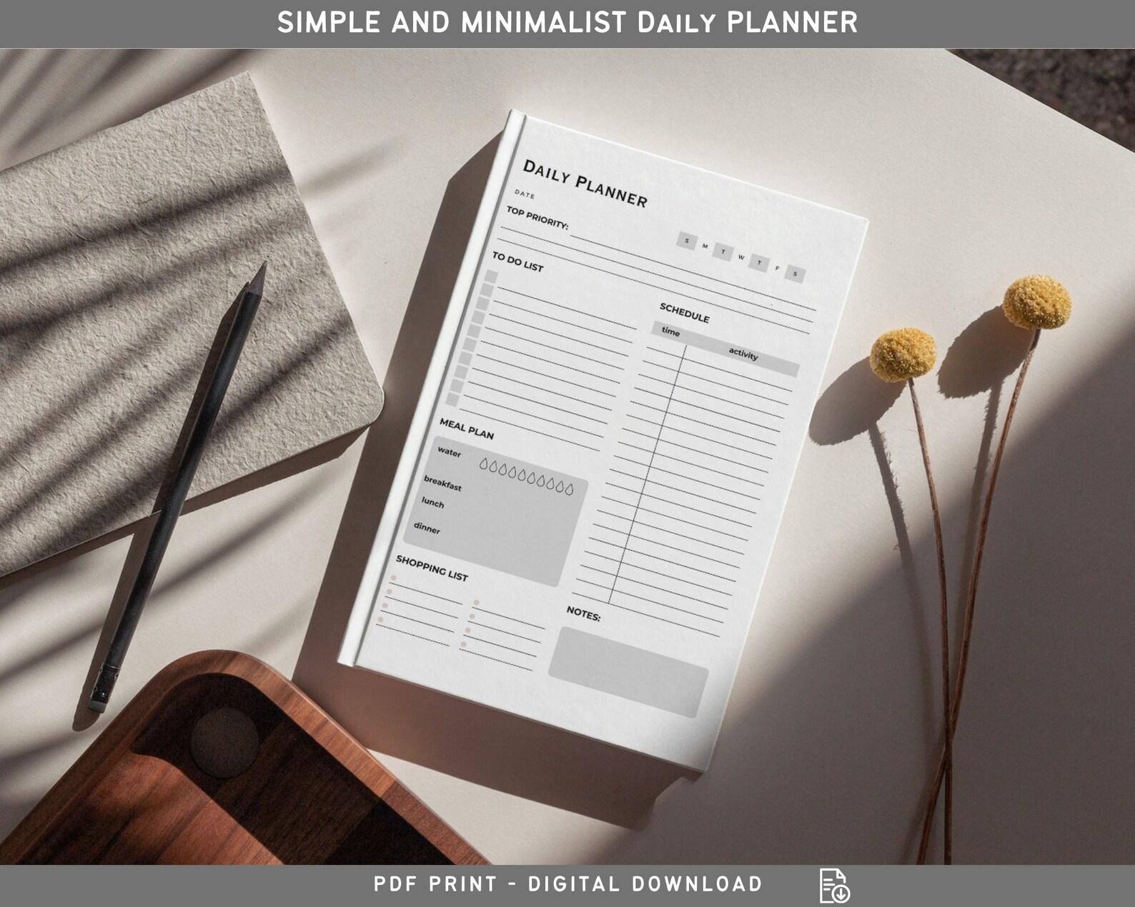 Daily Planner, Daily Schedule Template, Day Schedule Template, Daily ...