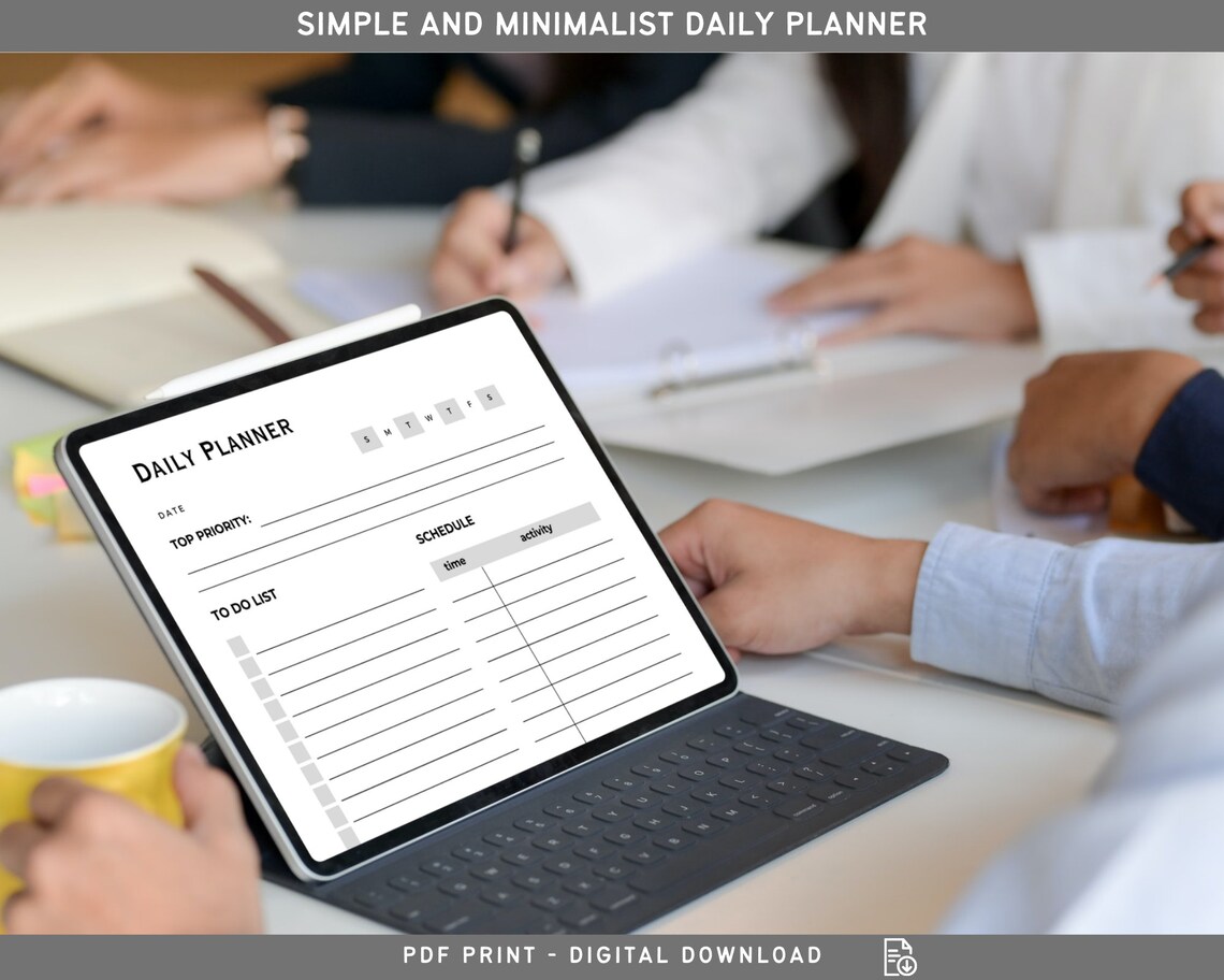 Daily Planner, Daily Schedule Template, Day Schedule Template, Daily ...