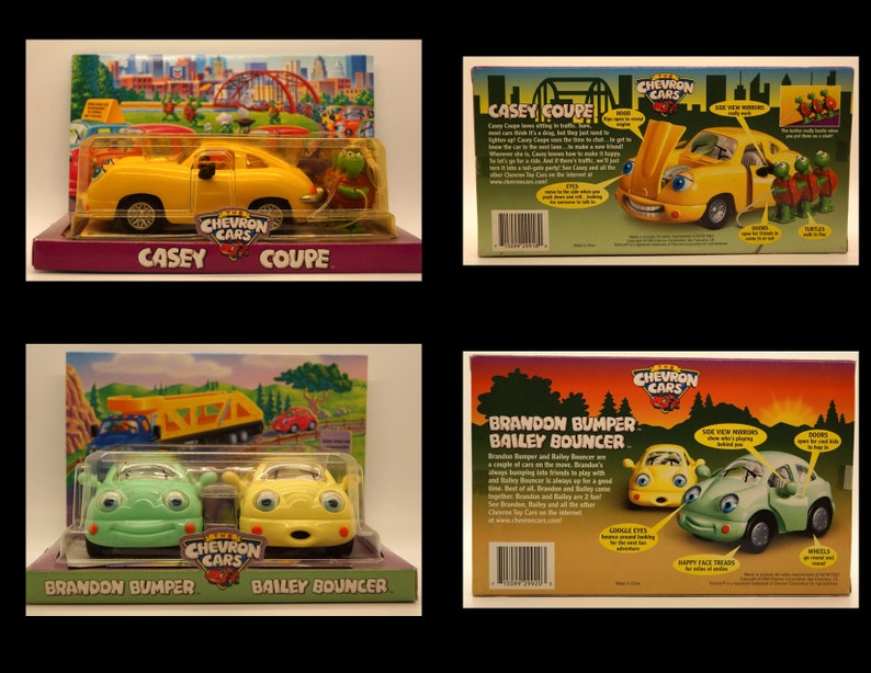 Vintage Chevron Cars Collection of 19 Cars + Carrying Case From 1996 to ...