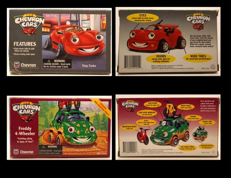 Vintage Chevron Cars Collection of 19 Cars + Carrying Case From 1996 to ...