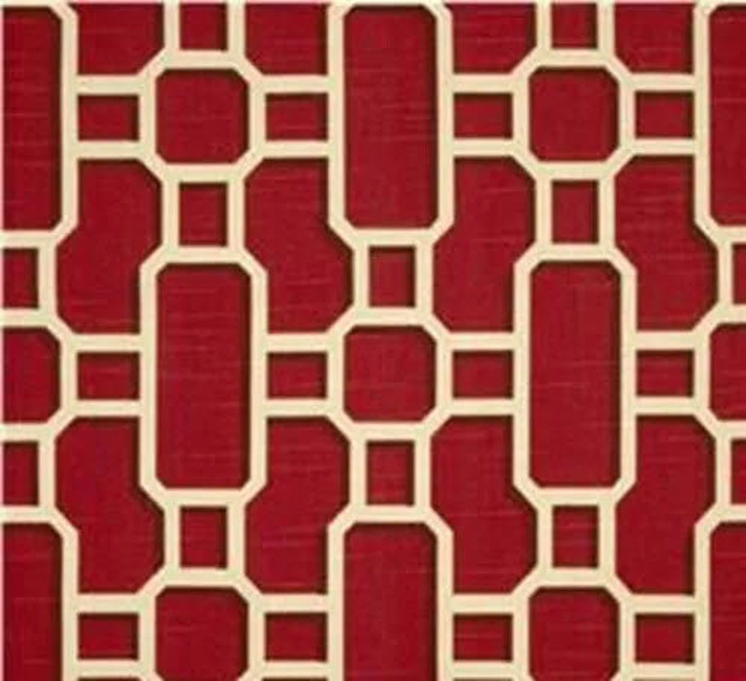 Home Accent Fabric Mandarin Rouge Cotton Drapery Upholstery - Etsy