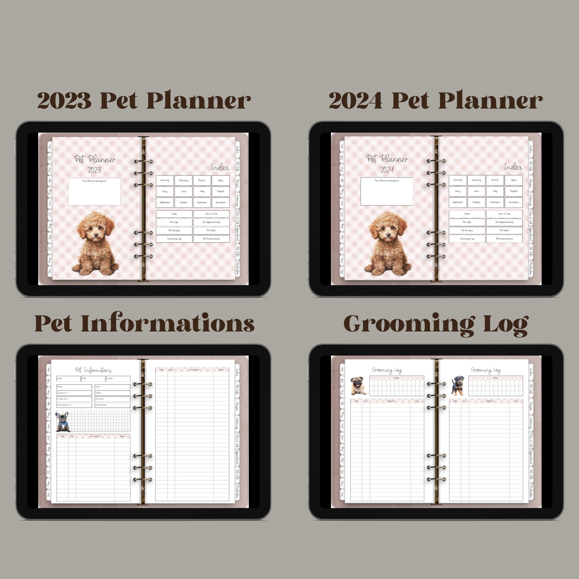 2023-2024 Dijital Pet Planner Printable Pet Planner Bundle - Etsy