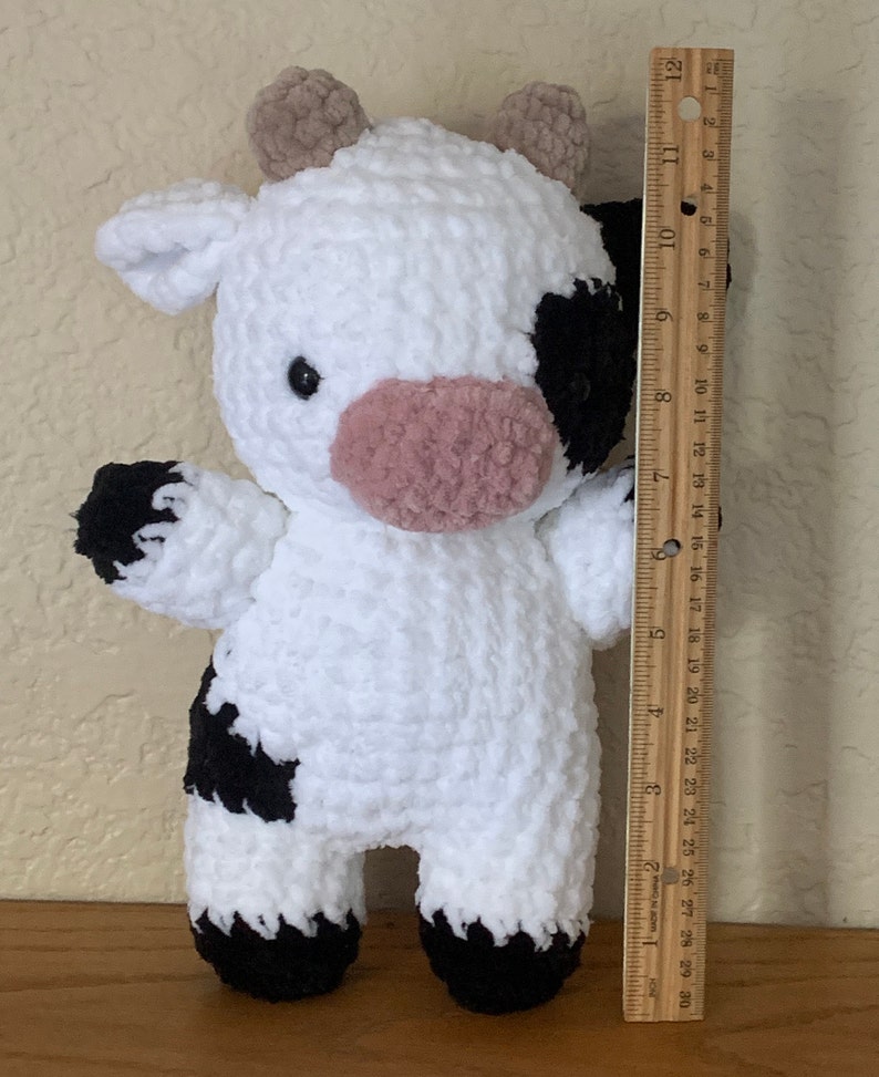 Crochet 12 Plush Stuffed Cow - Etsy