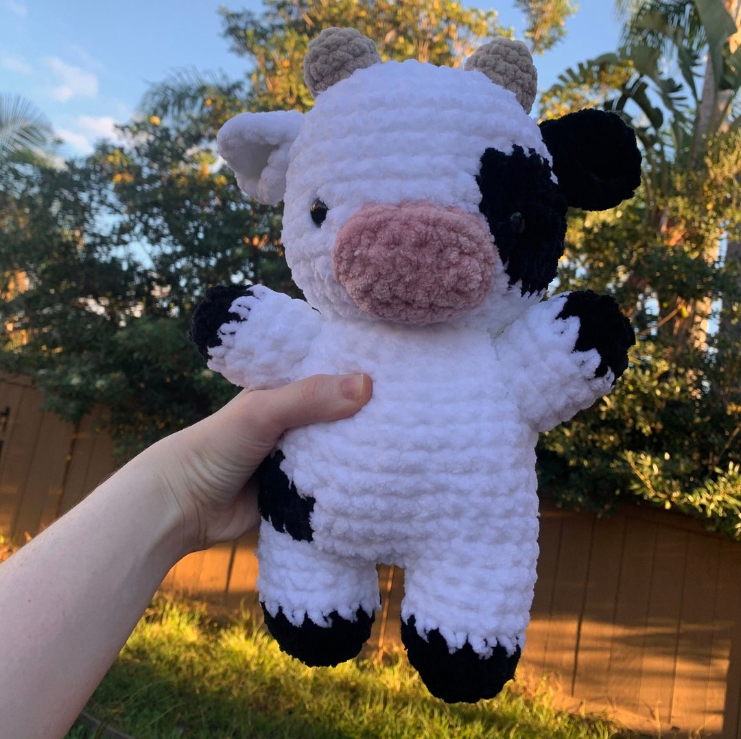Crochet 12” Plush Stuffed Cow - Etsy