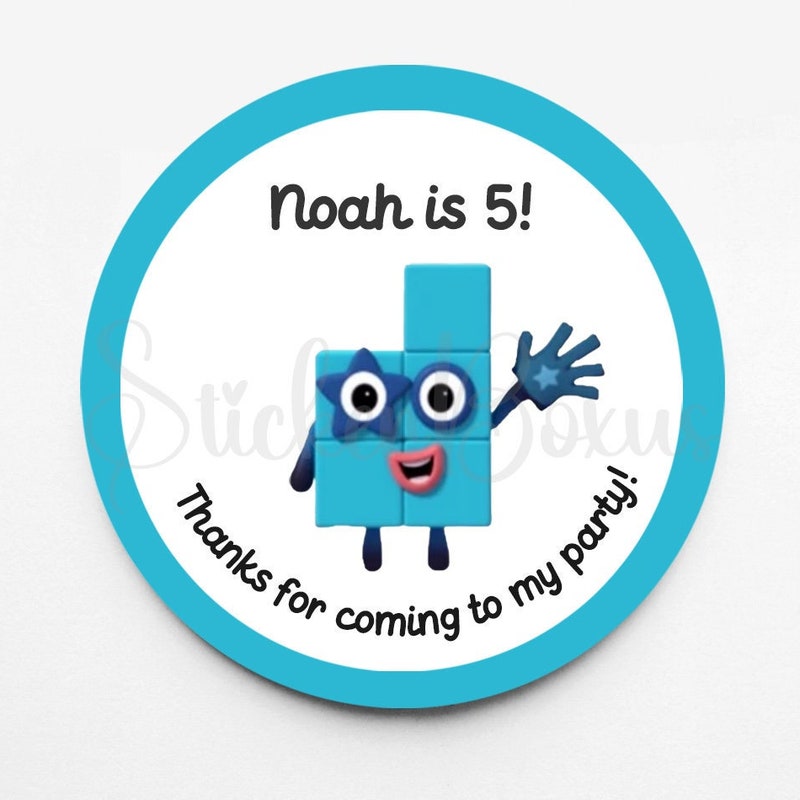 Number Blocks Stickers - Etsy