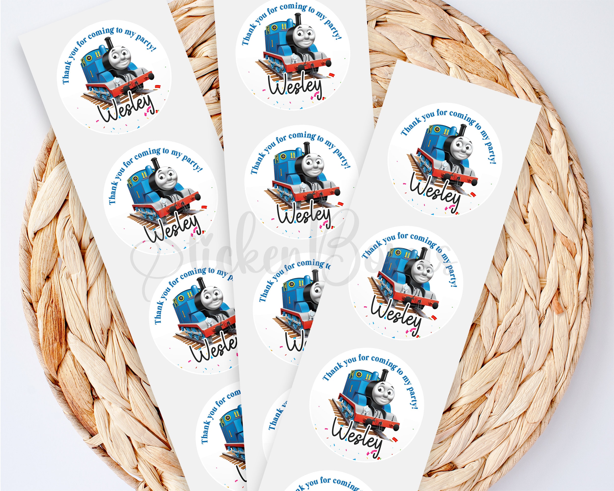 Thomas Train Birthday Stickers | Personalized Thomas Train Stickers ...