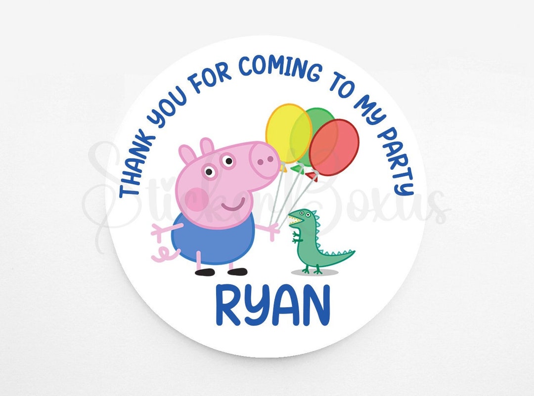 George Pig Birthday Stickers | Personalized George Pig Stickers ...