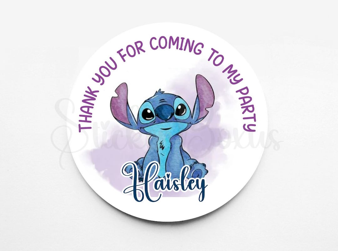 Stitch Birthday Birthday Stickers | Personalized Stitch Stickers ...