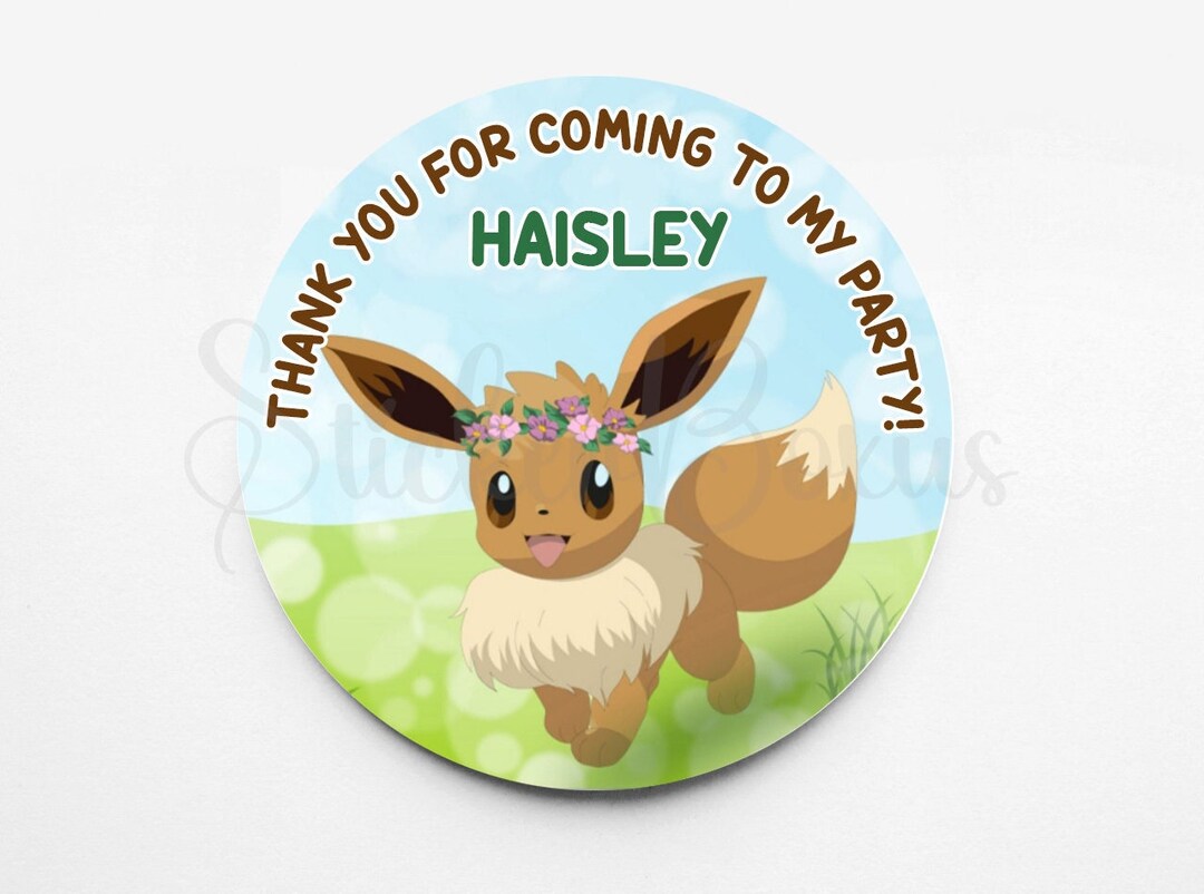 Pokemon Birthday Stickers | Personalized Pokemon Stickers | Custom ...