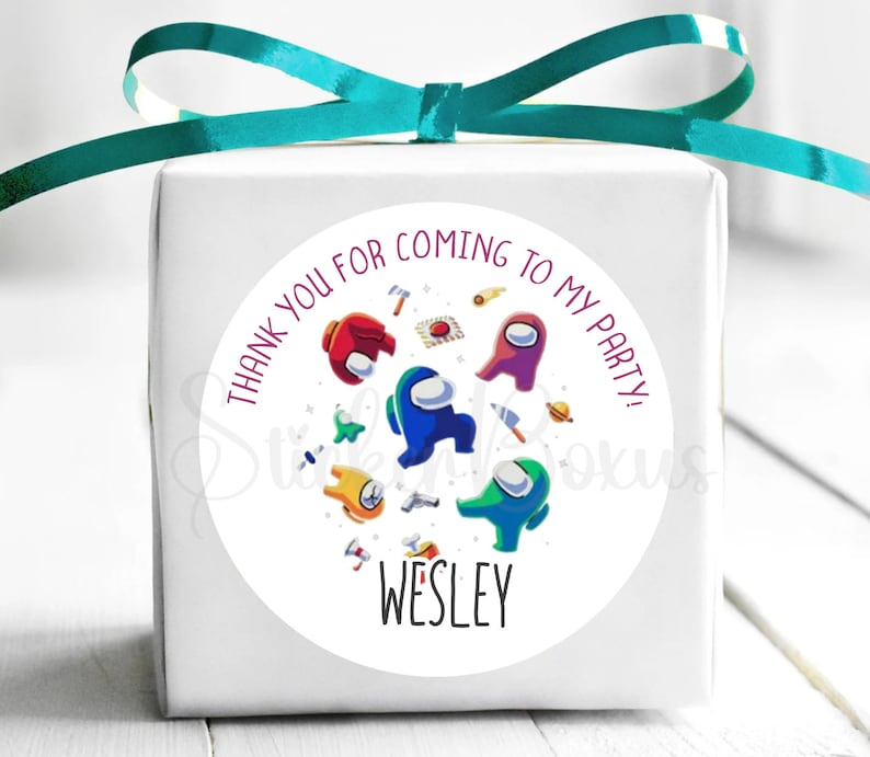 Among Us Birthday Stickers | Personalized Among Us Stickers | Custom ...